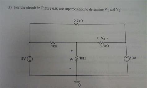 solved use superposition to determine v1 and v2