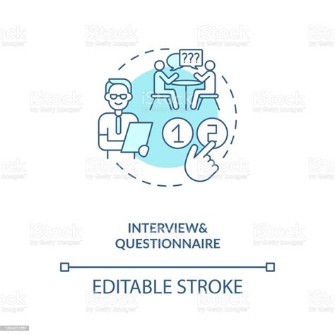 Method Of Qualitative Research Concept Icon Stock Illustration