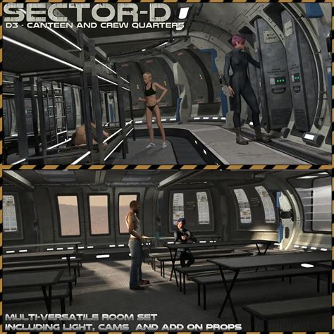 船元素d3餐厅和员工宿舍 Daz3dx