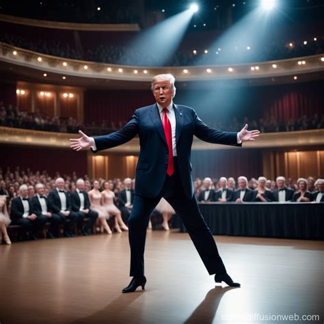 Donald Trump's Ballet Concert Hall Performance | Stable Diffusion Online