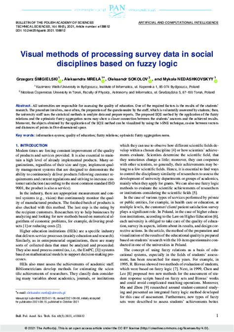 Pdf Visual Methods Of Processing Survey Data In Social Disciplines Based On Fuzzy Logic