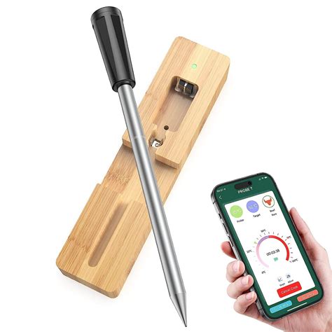 Smart Bluetooth Wireless Meat Probe Thermometer Cincofelia Food Thermometer With Wireless Range