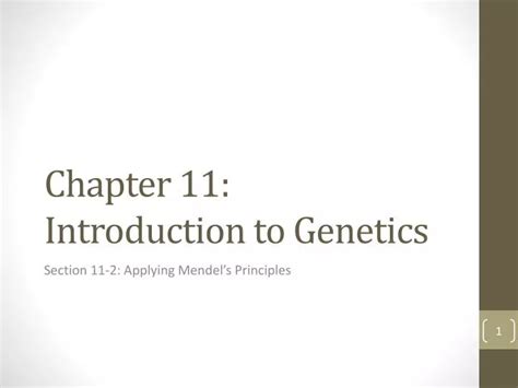 PPT Chapter 11 Introduction To Genetics PowerPoint Presentation Free Download ID 5778810