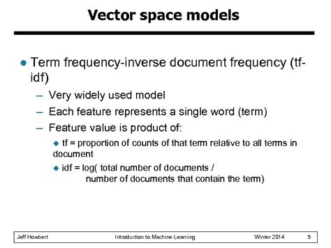 machine learning natural language processing jeff howbert introduction