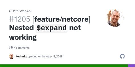 [feature netcore] nested ` expand` not working · issue 1205 · odata webapi · github