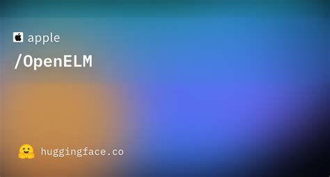 apple openelm · hugging face