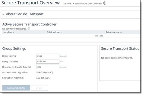 Managing Secure Transport