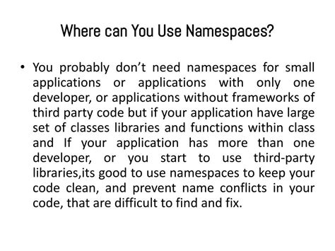 Ppt How To Use Namespace In Php Powerpoint Presentation Free