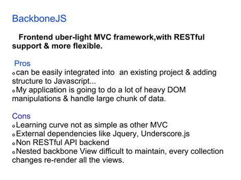 BackboneJS ReactJS PPT