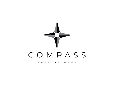 Premium Vector Minimal Compass Star Logo Design