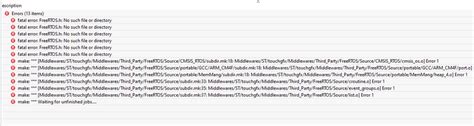 issues with touchgfx compilation on no rtos applic