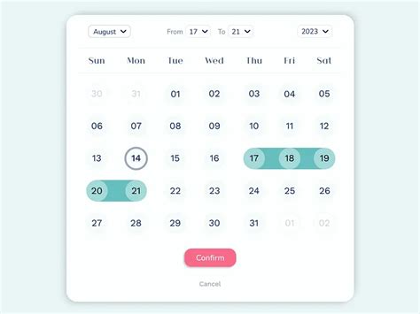 Date Picker Ui Design Designs Themes Templates And Downloadable Graphic Elements On Dribbble