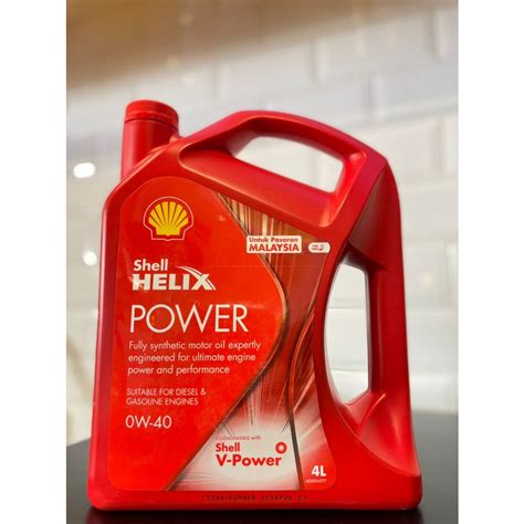 Shell Helix Power 0w 40 With Freet Goodies Bag Shopee Malaysia