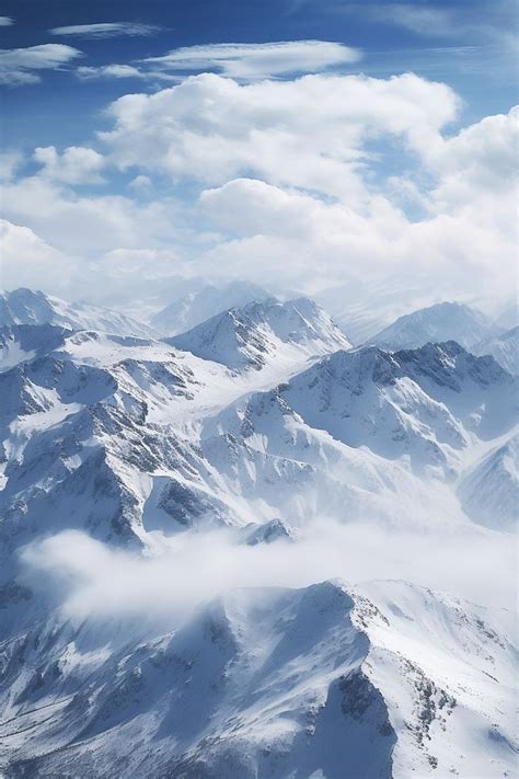 Горы горные пики снег Природа Горе Снег