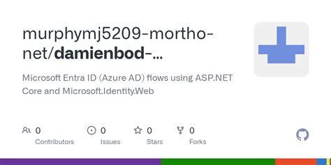Github Murphymj5209 Mortho Net Damienbod Microsoftentraidauthmicrosoftidentityweb Microsoft