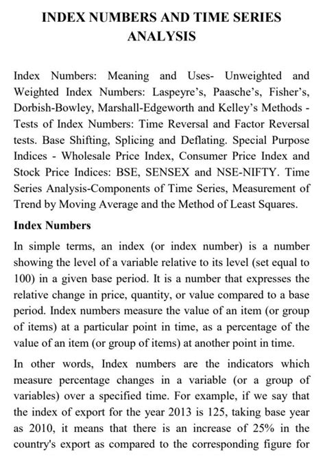 SOLUTION: Index numbers and time series analysis - Studypool