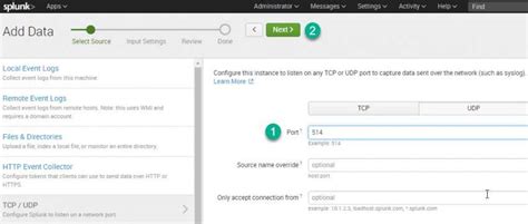 تنظیمات syslog برای vmware esxi در splunk enterprise