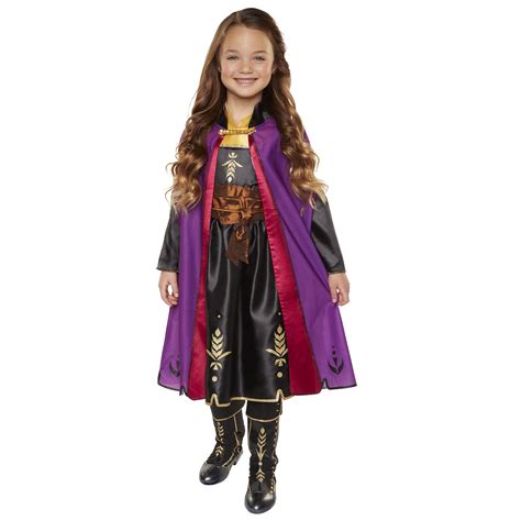 Frozen 2 Princess Anna Travel Girls Everyday Fancy Dress Costume S 4