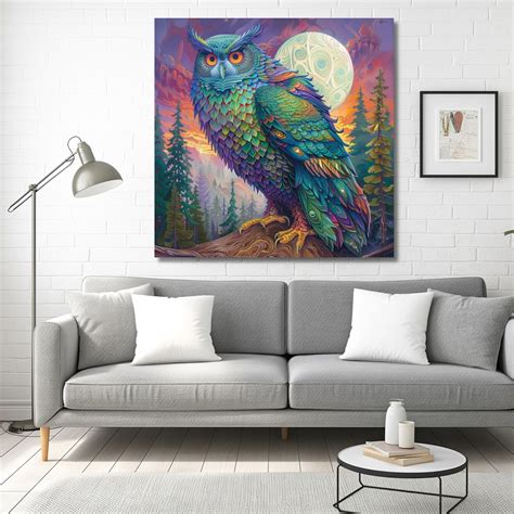 Slika Na Platnu Šarena Sova Lepi Nalepi