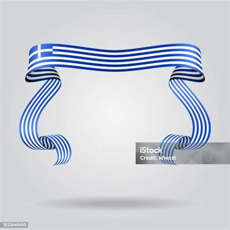 그리스 깃발 물결 리본 배경입니다 벡터 일러스트입니다 그리스 국기에 대한 스톡 벡터 아트 및 기타 이미지 그리스 국기 파도