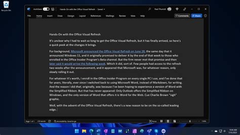 Hands On With The Office Visual Refresh