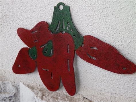 Chili Peppers Metal Art Southwest Red Chili Pepper Home Decor Spicy