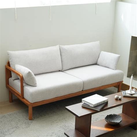 위드홈 슬로2 기능성 패브릭 3인용 원목 소파 위시버킷