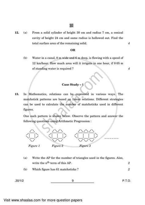 Mathematics 2021 2022 English Medium Class 10 Standard 3012