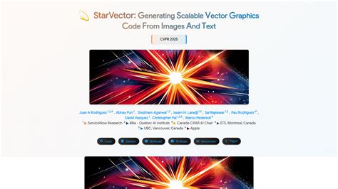 starvector 高质量svg生成模型 cvpr 2025 similarlabs