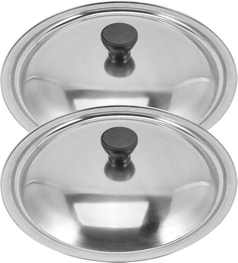 Ciieeo Stainless Steel Pot Lid 2pcs Universal Pan Cover Lid