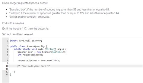 solved given integer requestedspoons output standard