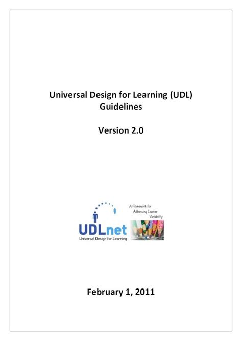 pdf universal design for learning udl guidelines version 2udlnet di