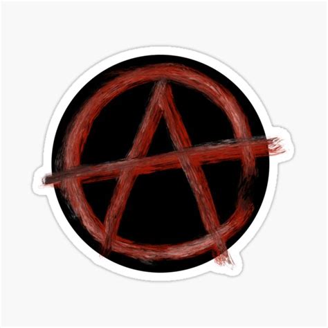 Painted Anarchy Symbol Sticker For Sale By Claireepete Redbubble