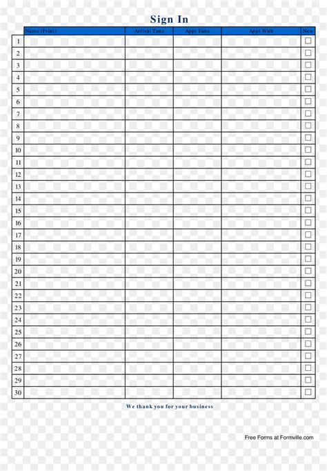 Blank Patient Sign In Sheet Frequency Distribution Table Blank Hd