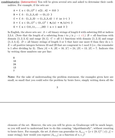 Write The Cardinality Of Each Of The Following Sets