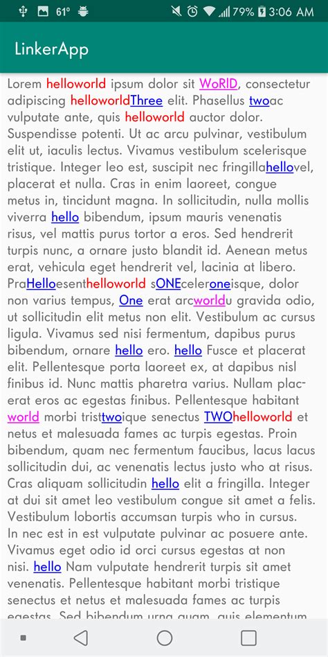 The Android Arsenal Text Formatting Linker