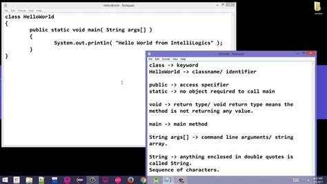 4 Explanation Of First Java Program Pashto Youtube