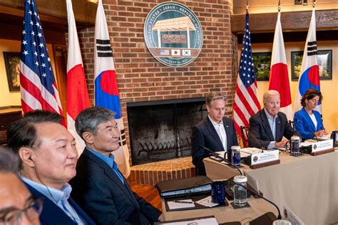 Us Japan And South Korea Agree To Expand Security Ties At Summit Amid