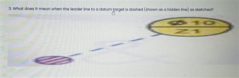 solved what does it mean when the leader line to a datum