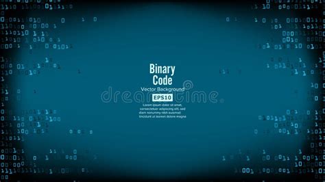 binary code background vector high tech matrix background with digits