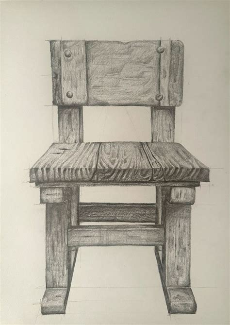 Pencil Drawing Of A Wooden Chair How To Draw A Wooden Chair Wooden