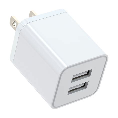 Usb Plug Usb Wall Charger 2 Pack Dual Port Usb Electrical Plug Cube 5v 2 4a Charging Block Usb