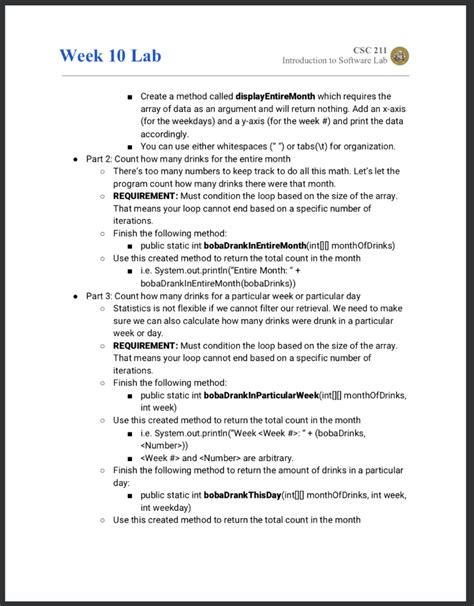 Solved Week 10 Lab Csc 211 Introduction To Software Lab 6