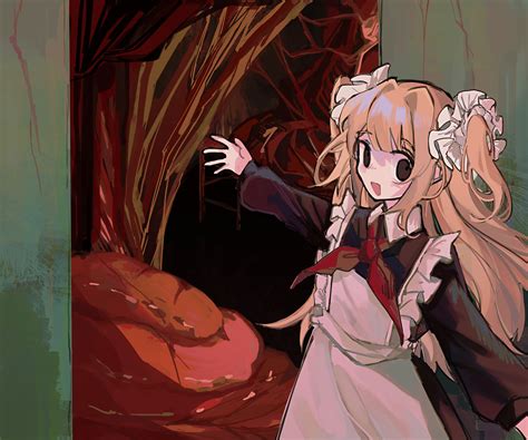 Worldendunit Original Commentary English Commentary Highres 1girl D Apron Black Dress