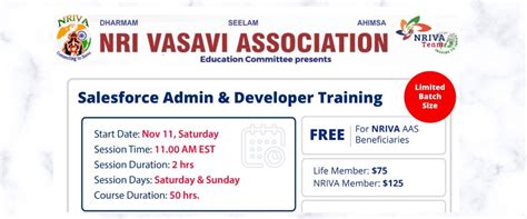 Salesforce Admin And Developer Training Nri Events