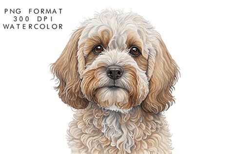 Watercolor Cockapoo Dog Sublimation Graphic By Watercolorbykr