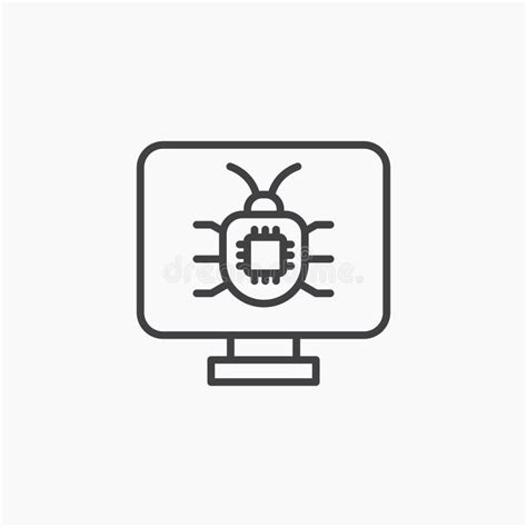 Computer Bug Icon Vector Stock Vector Illustration Of Security 348311502