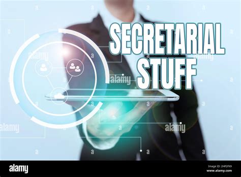 Conceptual Display Secretarial Stuff Concept Meaning Secretary