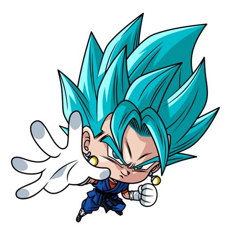 Chibi Vegetariano Ssj Azul 49350667 Png