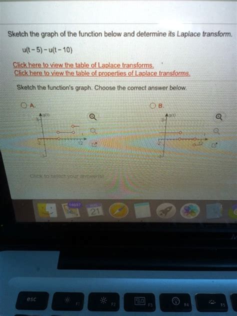 Solved Sketch The Graph Of The Function Below And Determine Its Laplace Transform Ut 5 U
